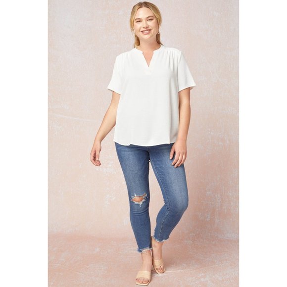 entro | Tops | Entro Classic Chic Top Ivory | Poshmark